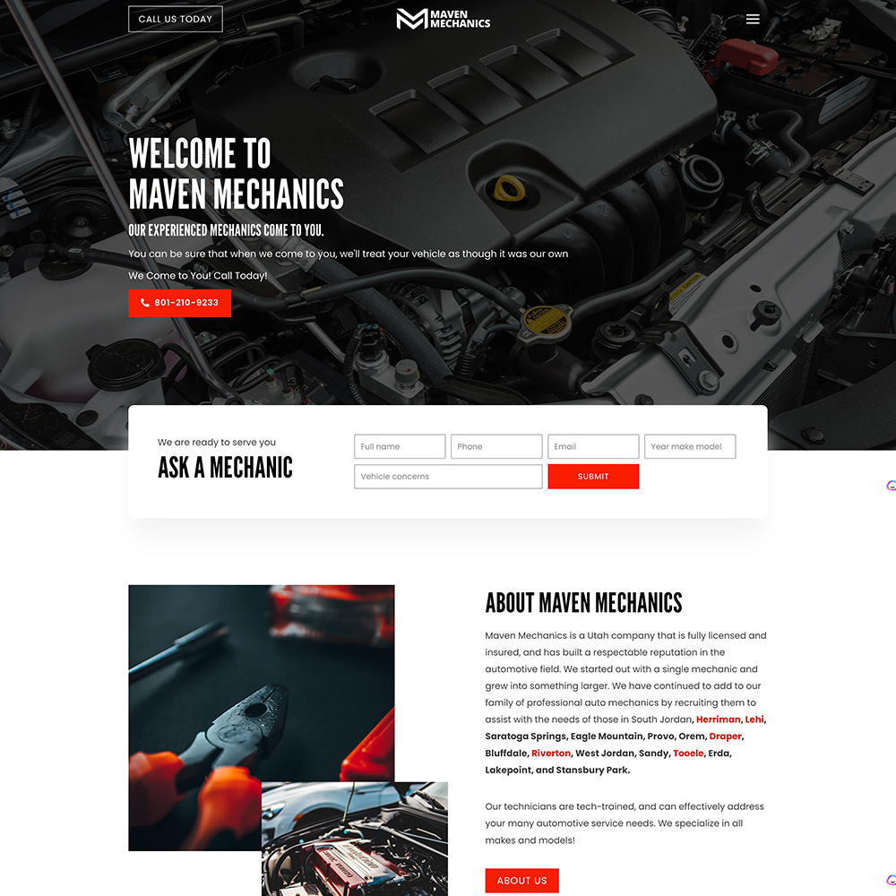 Maven Mechanics - | Sites by Sara